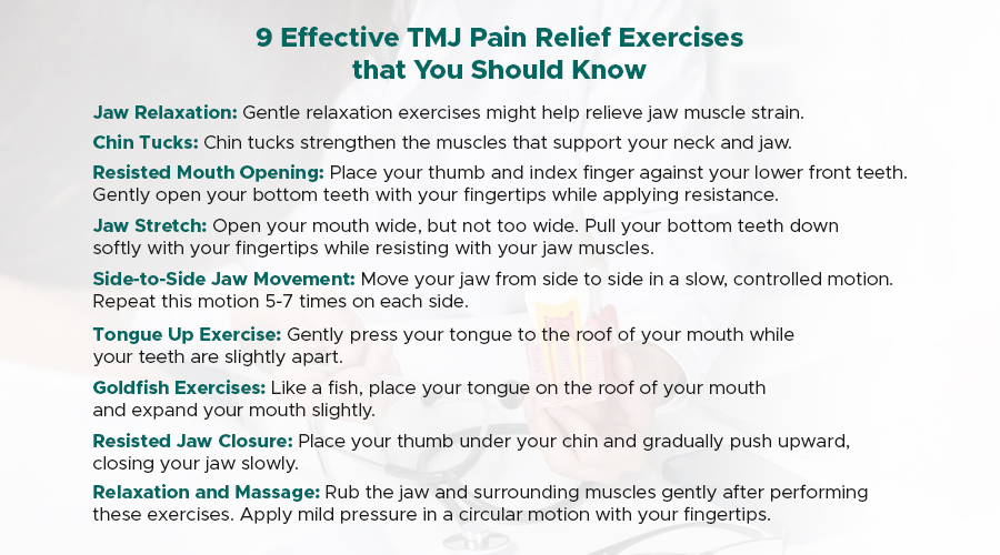 9 Best TMJ Exercises for Pain Relief | IVIA Dental
